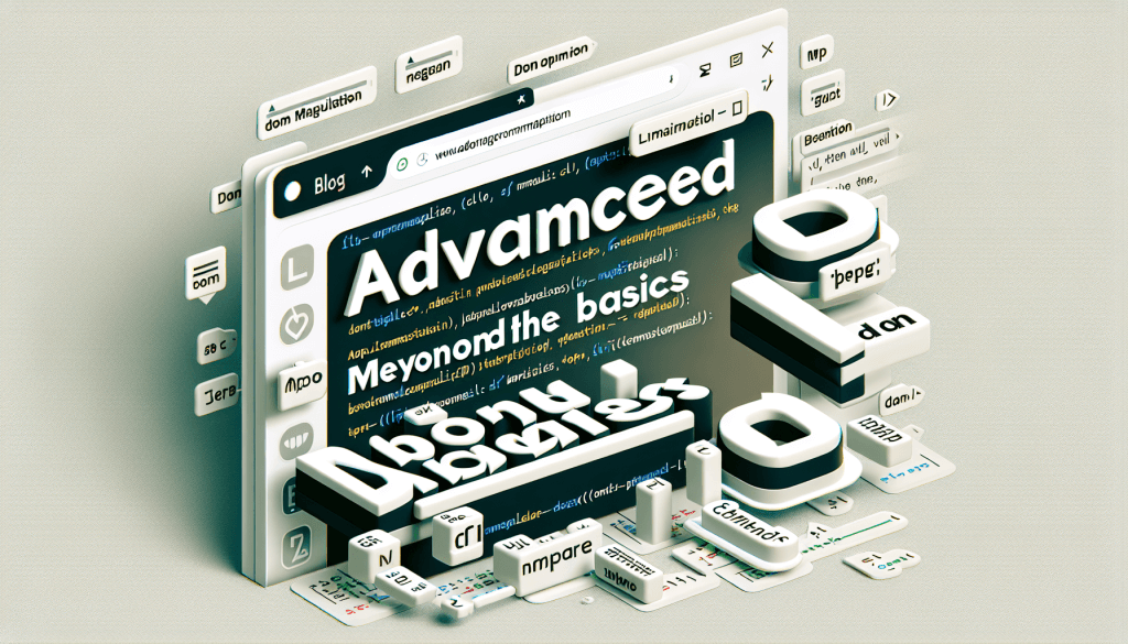 Advanced Dom Manipulation Beyond The Basics Web Crafting Code