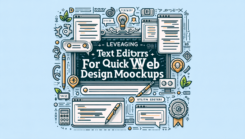 Leveraging Text Editors for Quick Web Design Mockups - Web crafting code