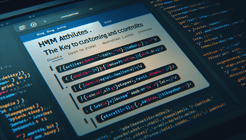 Html Attributes The Key To Customizing And Controlling Elements Web Crafting Code