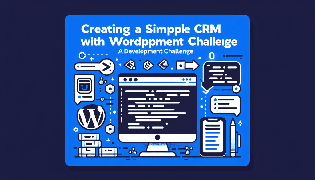 Creating a Simple CRM with WordPress: A Development Challenge - Web crafting code