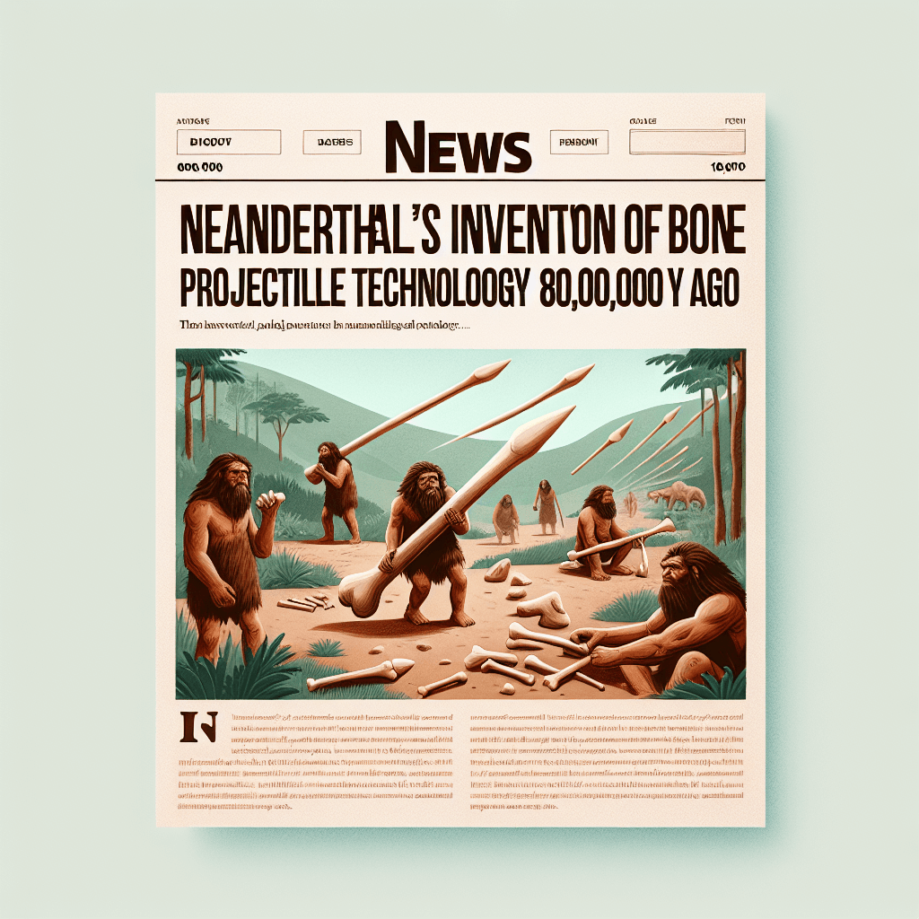 Neanderthals' Invention of Bone Projectile Technology 80,000 Years Ago ...