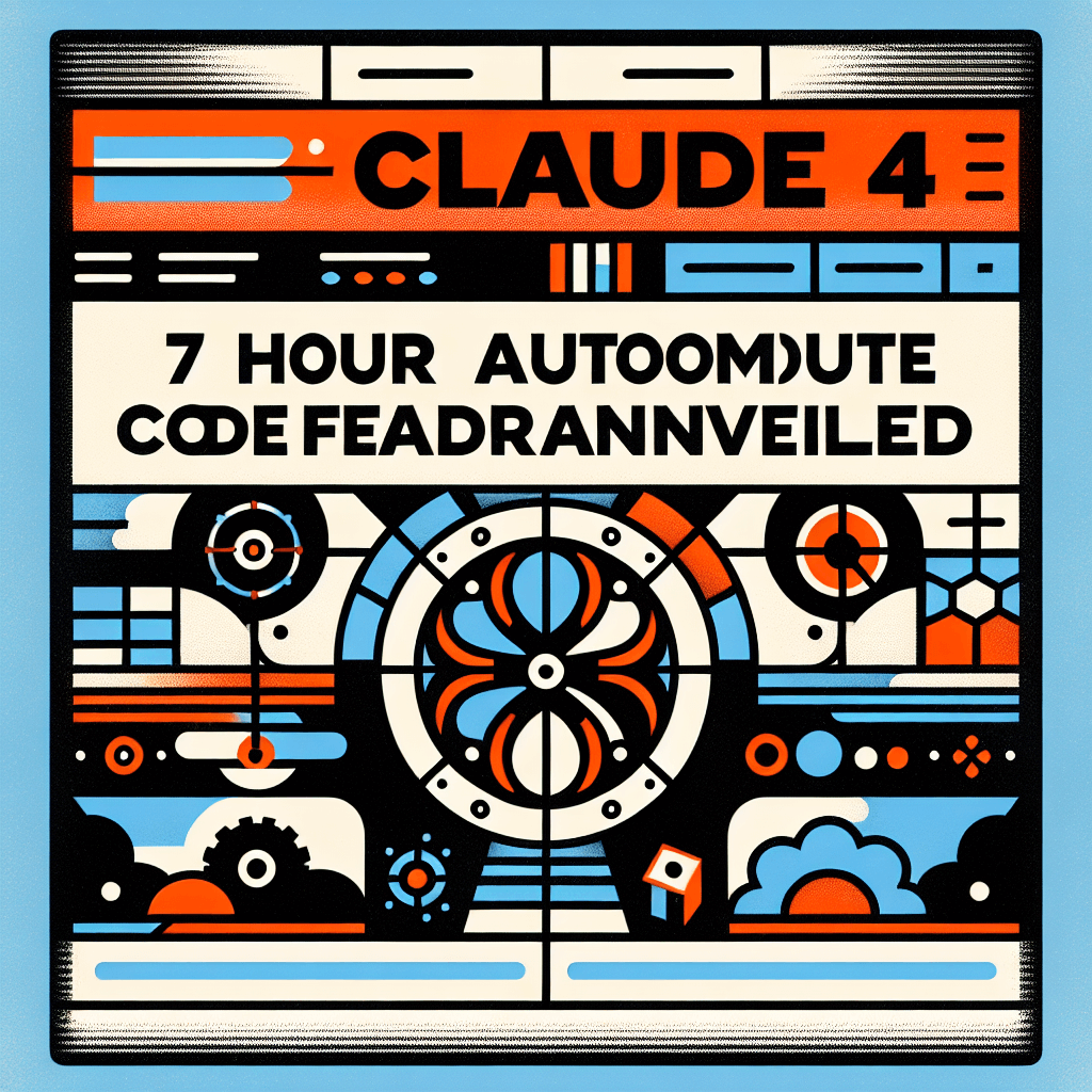 Claude 4: 7-Hour Autonomous Code Refactoring Unveiled - Web crafting code