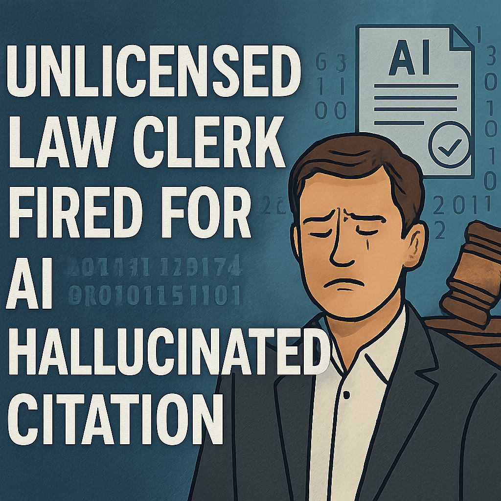 Unlicensed Law Clerk Fired for AI-Hallucinated Citation - Web crafting code