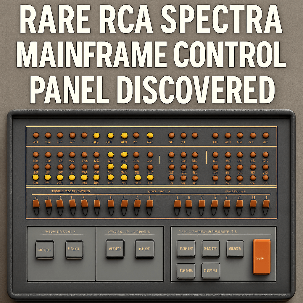 Rare RCA Spectra Mainframe Control Panel Discovered - Web crafting code