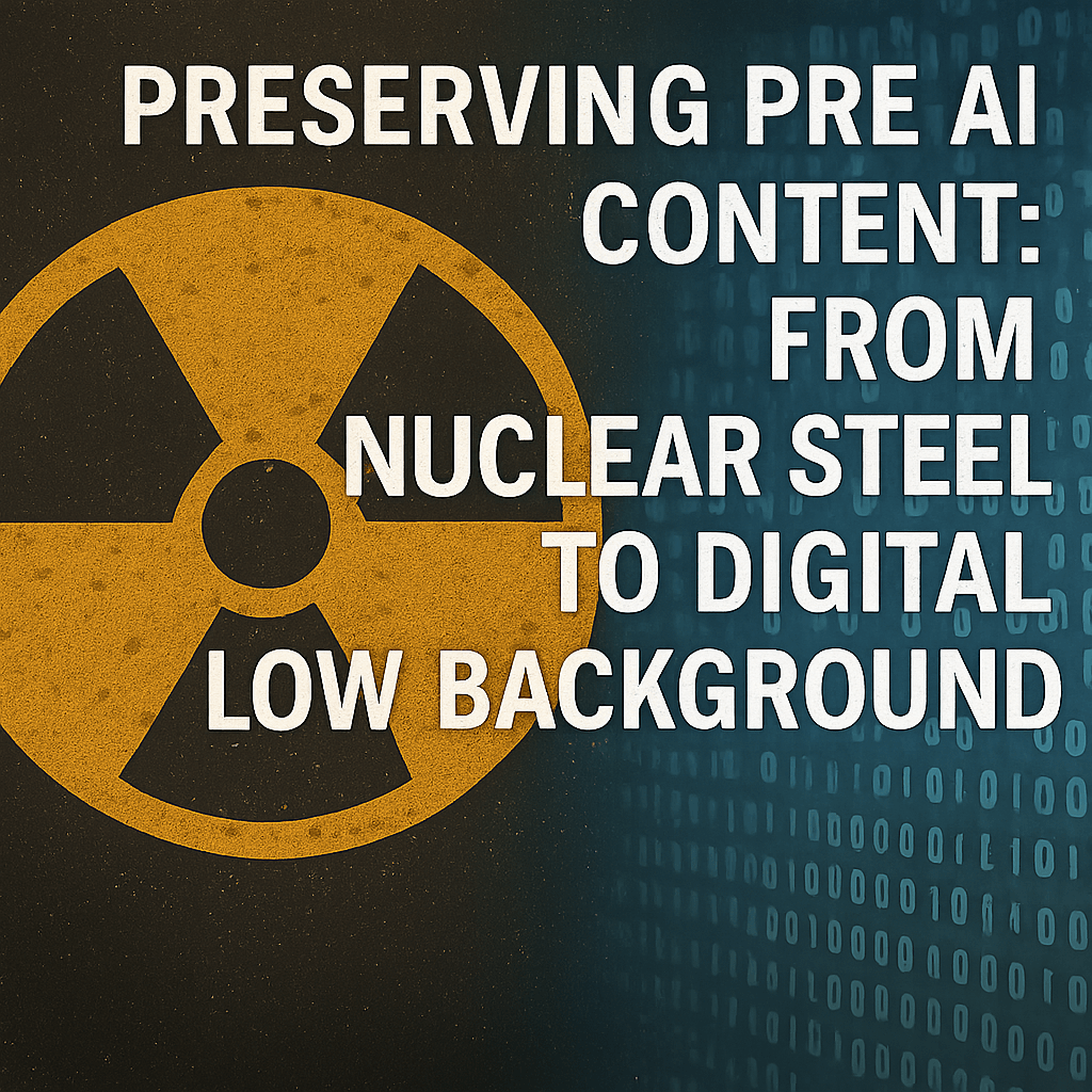 Preserving Pre-AI Content: From Nuclear Steel to Digital Low-Background ...