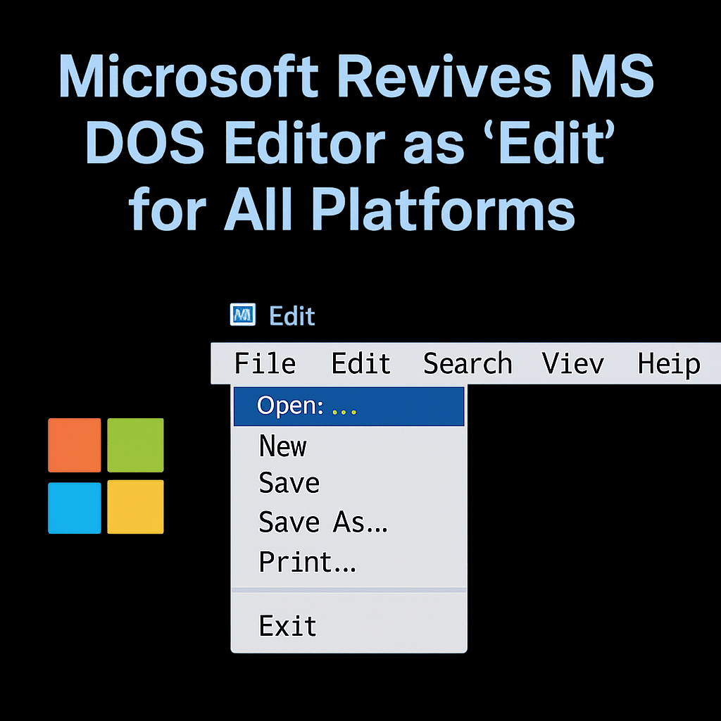 Microsoft Revives MS-DOS Editor as 'Edit' for All Platforms - Web ...
