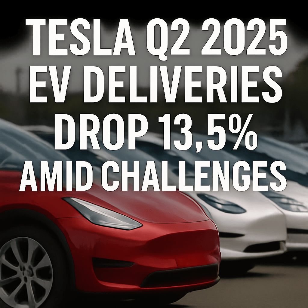 Tesla Q2 2025 EV Deliveries Drop 13.5% Amid Challenges - Web crafting code