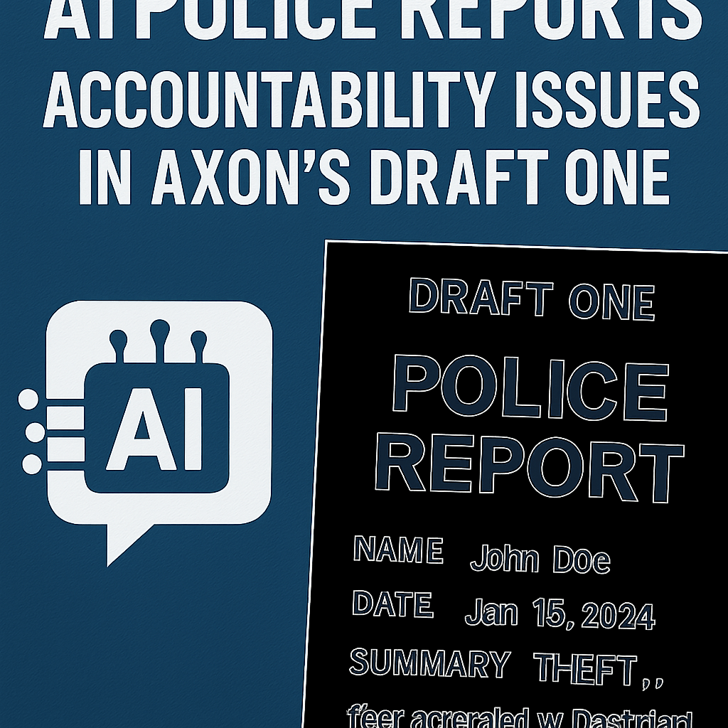 Rethinking AI Police Reports: Accountability Issues in Axon's Draft One - Web crafting code